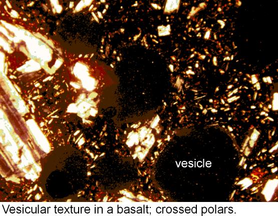 vesicular texture thin section